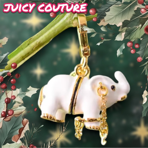 Juicy Couture | Jewelry | Vintage Juicy Couture White Elephant Retro Aesthetic Charm 28 Limited ...